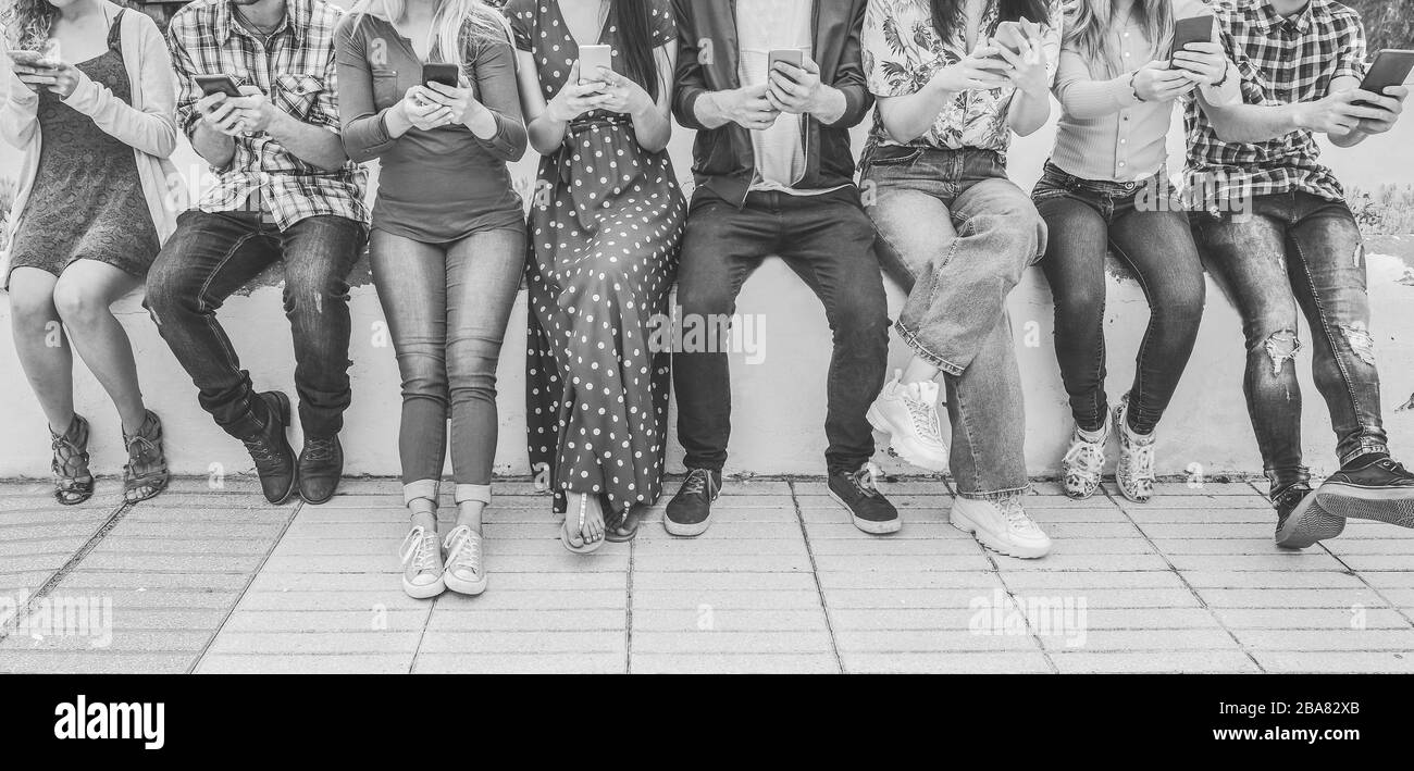 Internet millennial Black and White Stock Photos & Images - Alamy