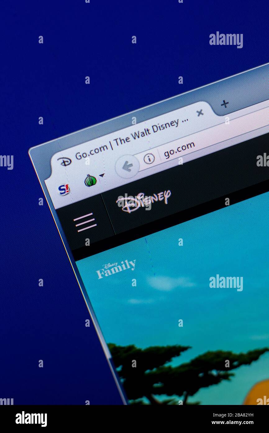 Ryazan, Russia - April 16, 2018 - Homepage of Walt Disney website on ...