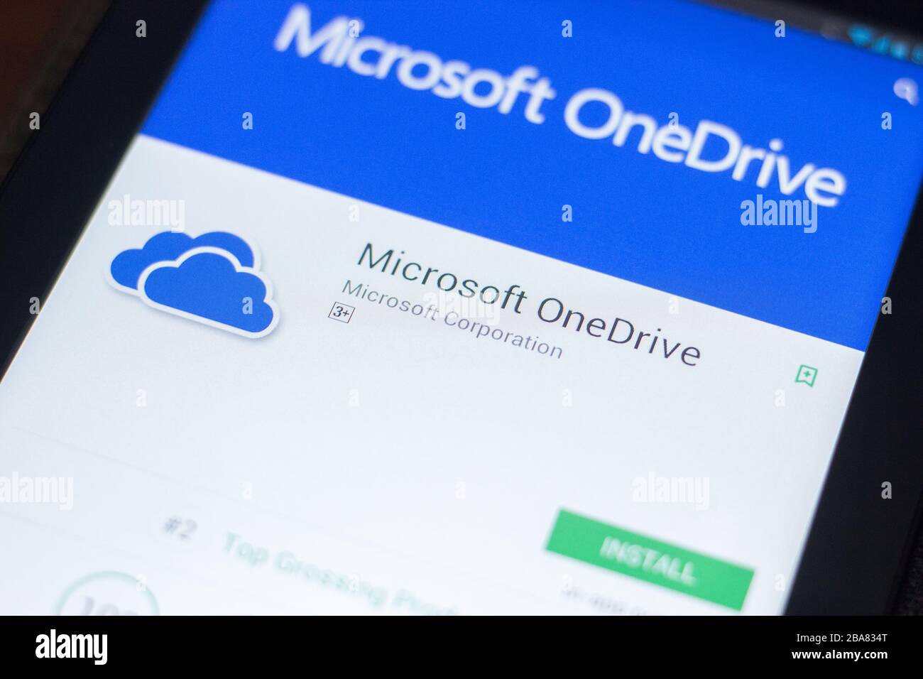 Ryazan, Russia - April 19, 2018 - Microsoft OneDrive mobile app on the ...