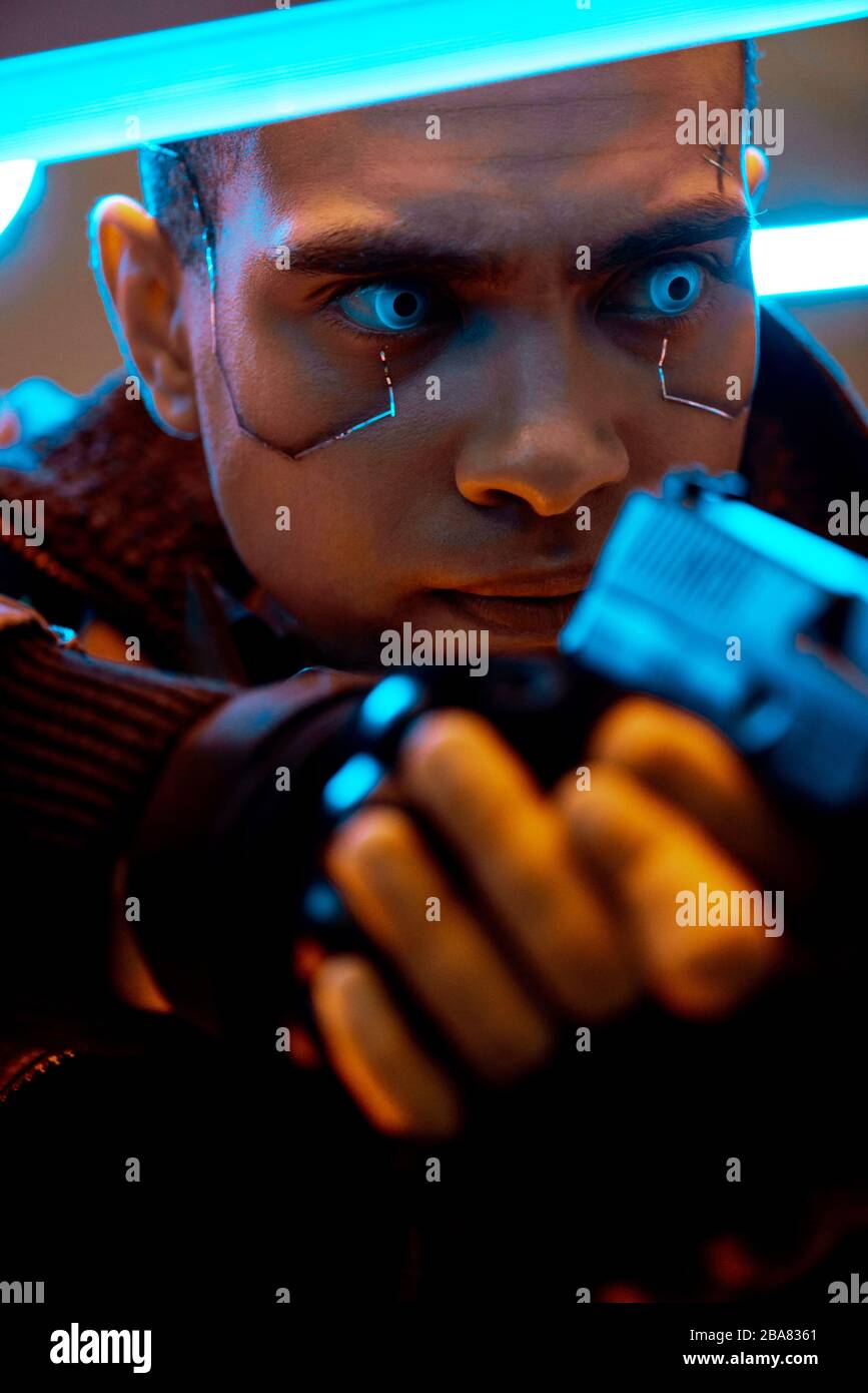 Cyberpunk face hi-res stock photography and images - Alamy