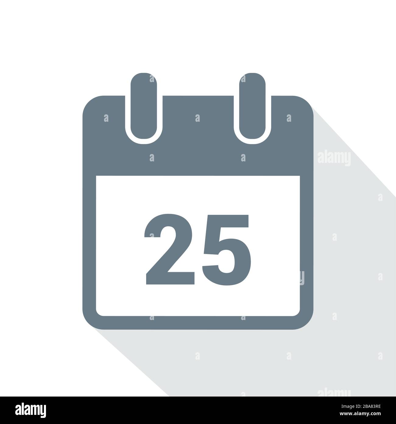 simple calendar icon 25 on white background vector illustration EPS10 ...