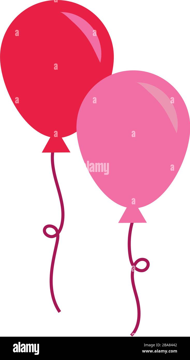 balloons helium floating flat style icon Stock Vector Image & Art - Alamy