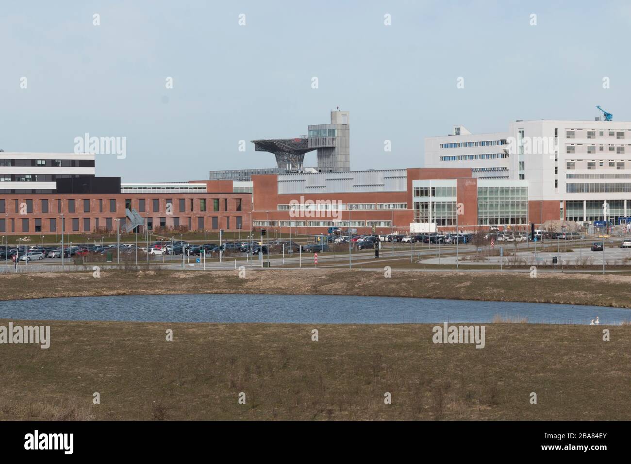 Skejby, Denmark - March 24, 2020: Skejby Hospital is a new super ...