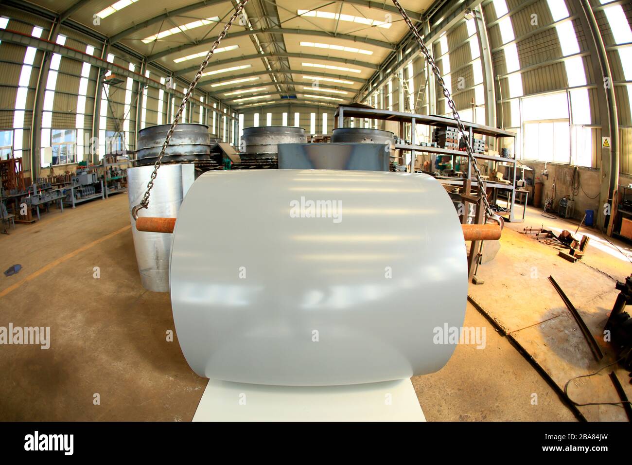 The workshop and equipment of an agricultural machinery factory Stock ...
