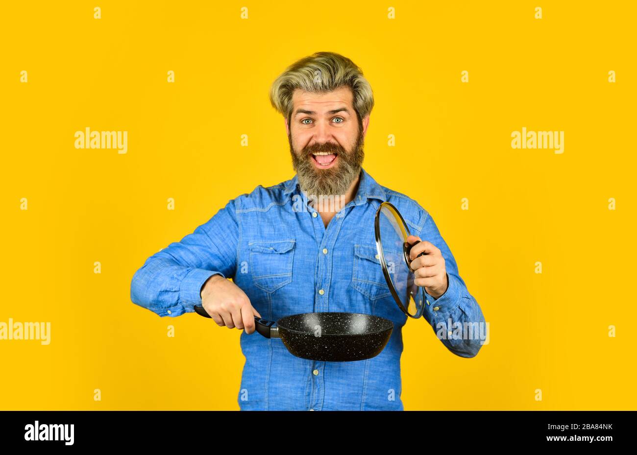 Cooking healthy food. Shopping kitchenware. Cooking utensils. Enameled ...