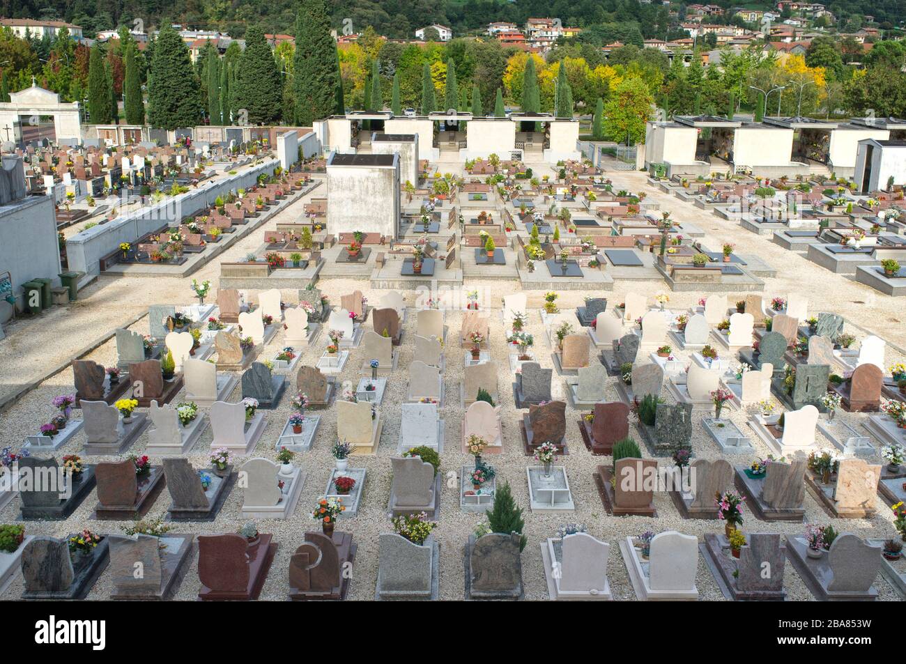 top view of an Italian cemetery Stock Photo - Alamy