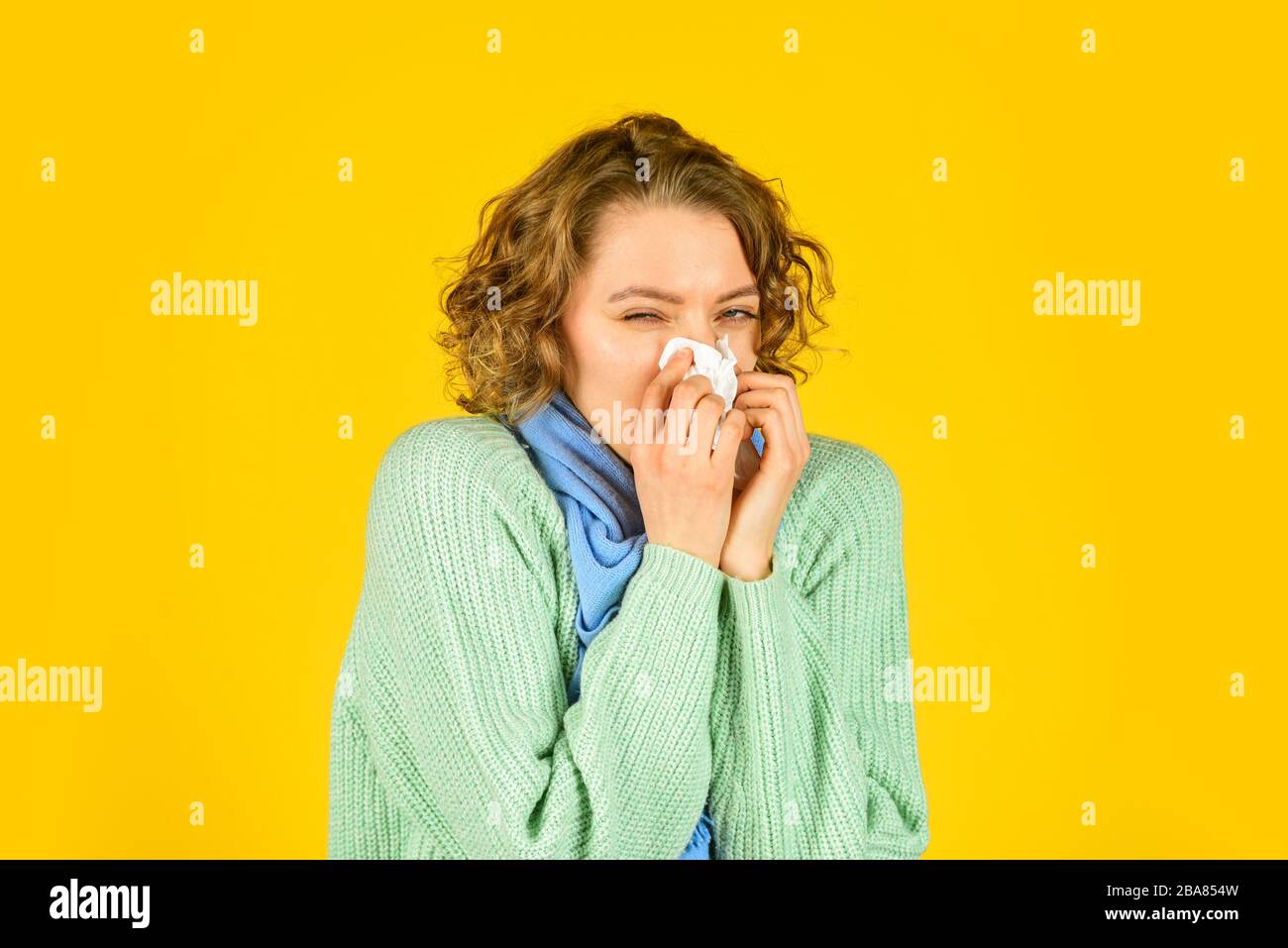 Chronic sinusitis. Contagious respiratory disease. Influenza infection ...