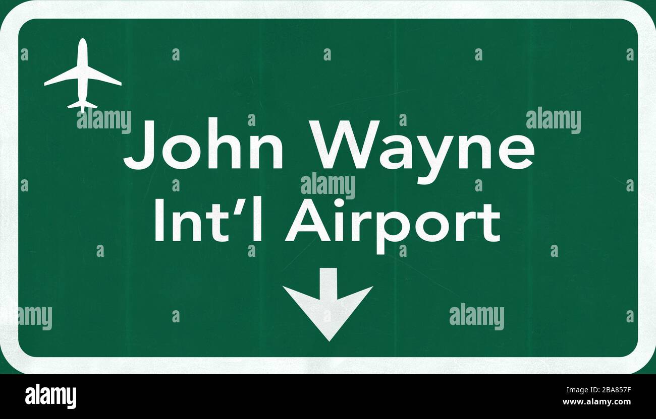 Santa Ana John Wayne USA International Airport Highway Road Sign 2D ...