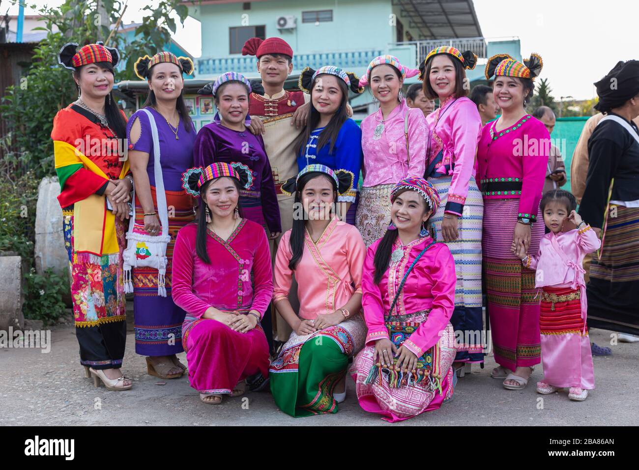 Group of Shan or Tai Yai (ethnic group living in parts of Myanmar and ...