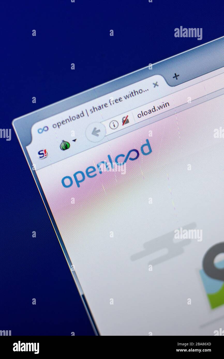 Ryazan, Russia - April 29, 2018: Homepage of Oload website on the ...