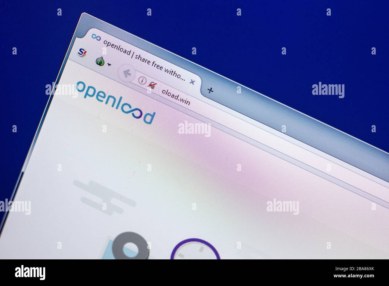 Ryazan, Russia - April 29, 2018: Homepage of Oload website on the ...