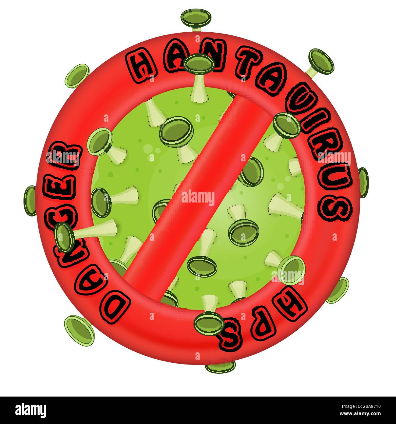 Vector illustration.Bright red stop sign with HPS inscription ...