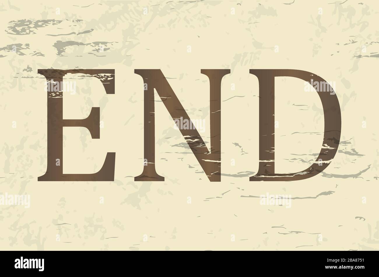 End sign, vintage worn poster, vector illustration symbol Stock Vector ...