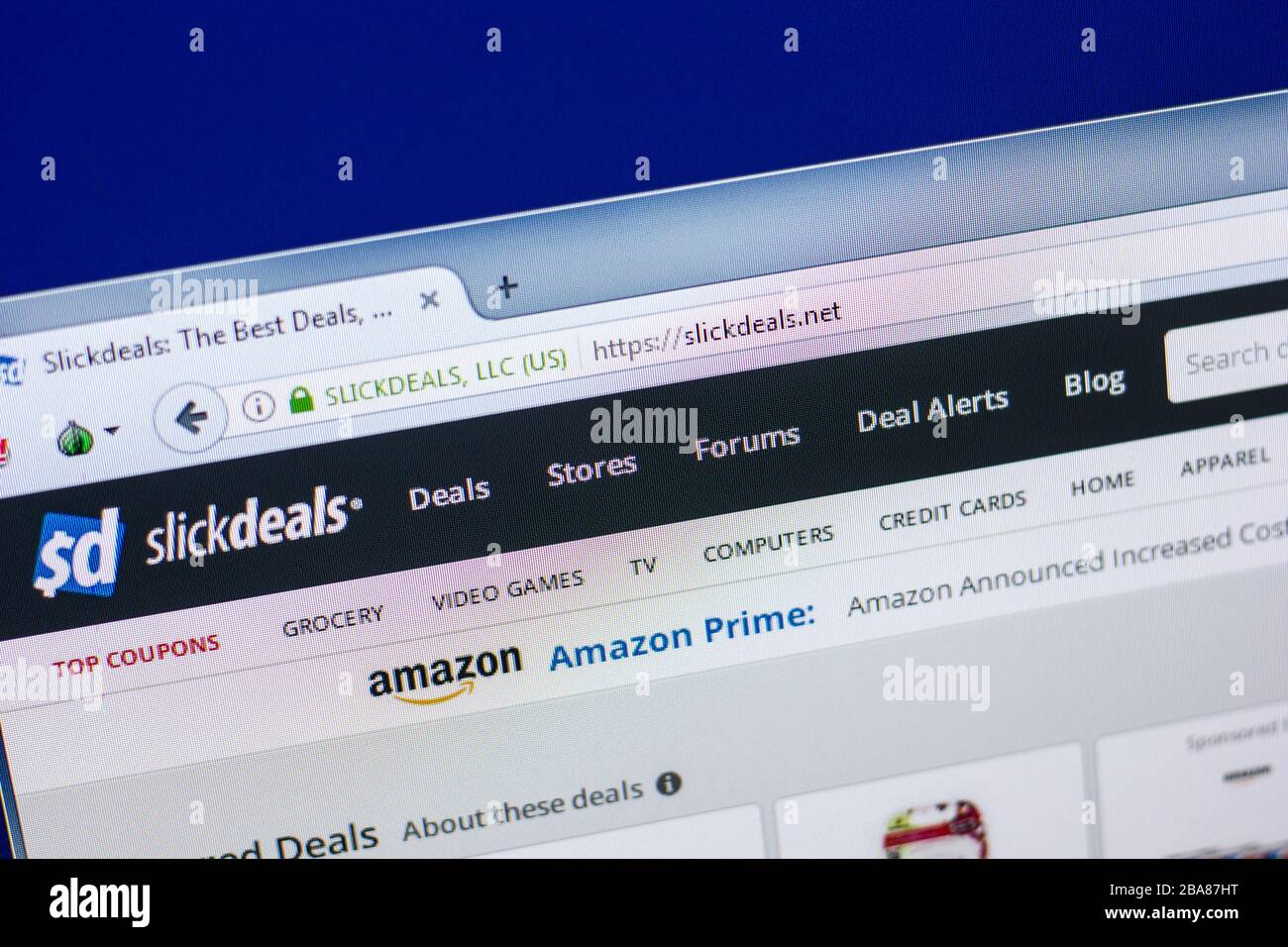 Ryazan, Russia - April 29, 2018: Homepage of Slickdeals website on the ...