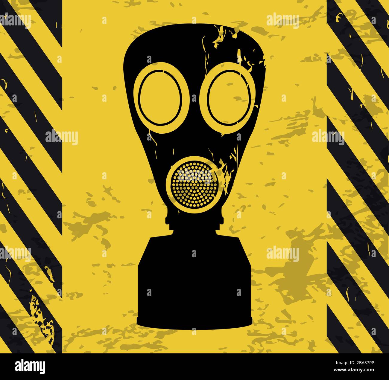 Gas mask alert sign, vector illustration symbol Stock Vector Image ...