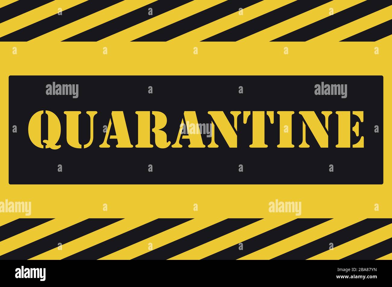 Quarantine alert sign, vector illustration symbol, industry design ...