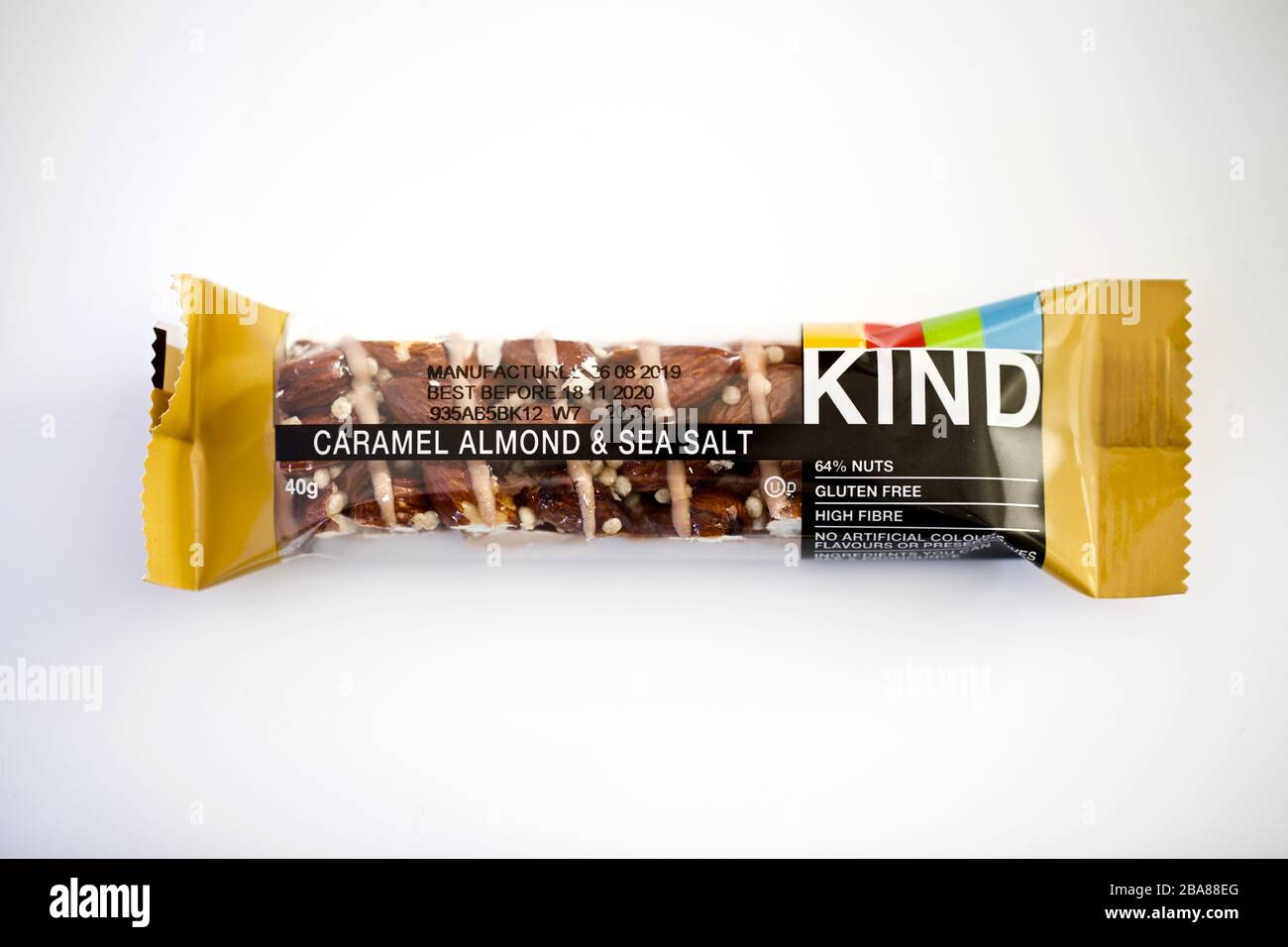 KIND - Caramel Almond & Sea Salt Bar Stock Photo - Alamy