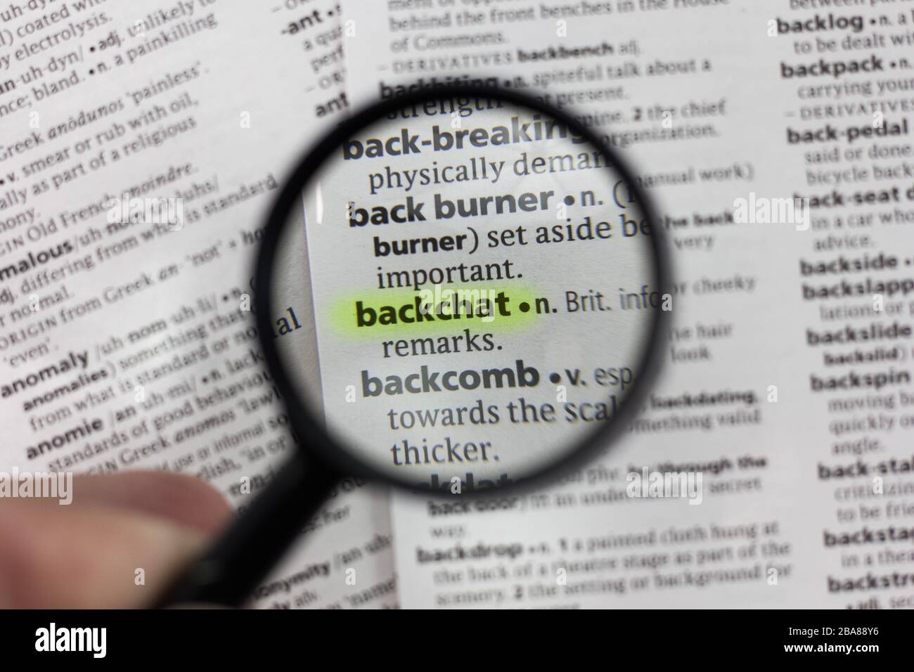 Backchat hi-res stock photography and images - Alamy