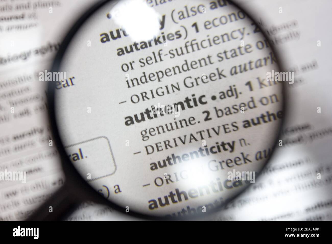 Authentic, word, dictionary hi-res stock photography and images - Alamy