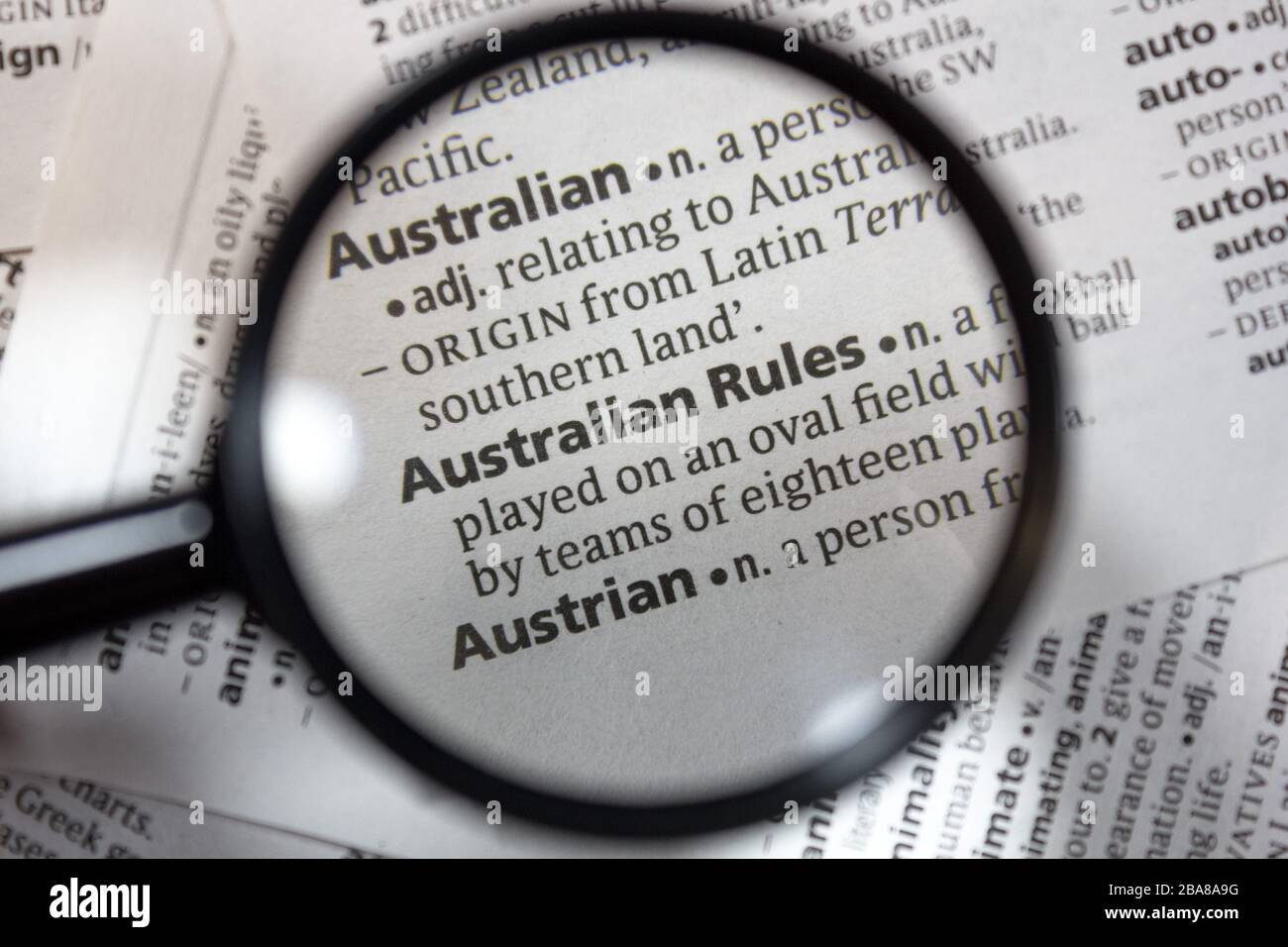 Australian dictionary hi-res stock photography and images - Alamy