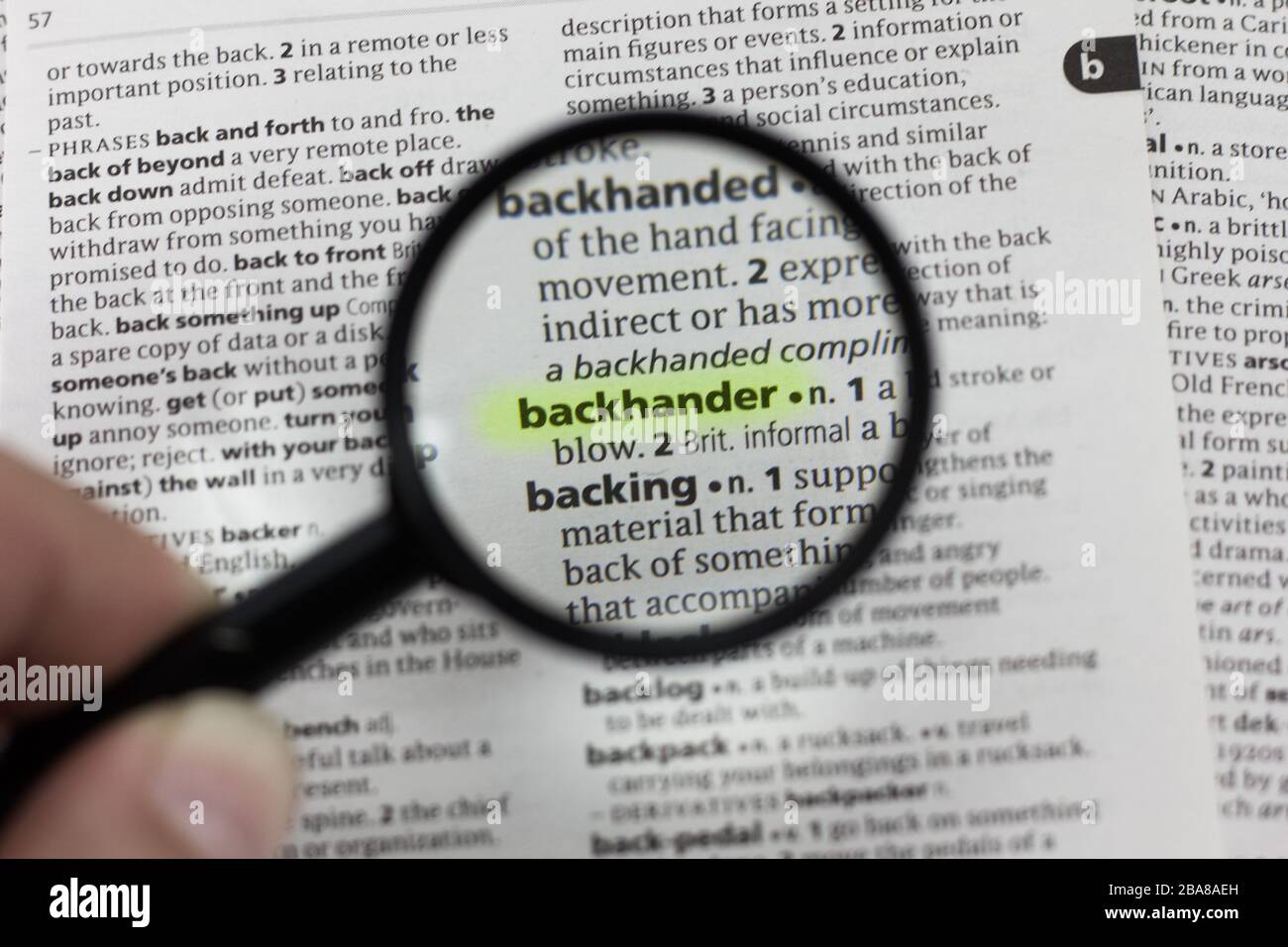 Backhander hi-res stock photography and images - Alamy