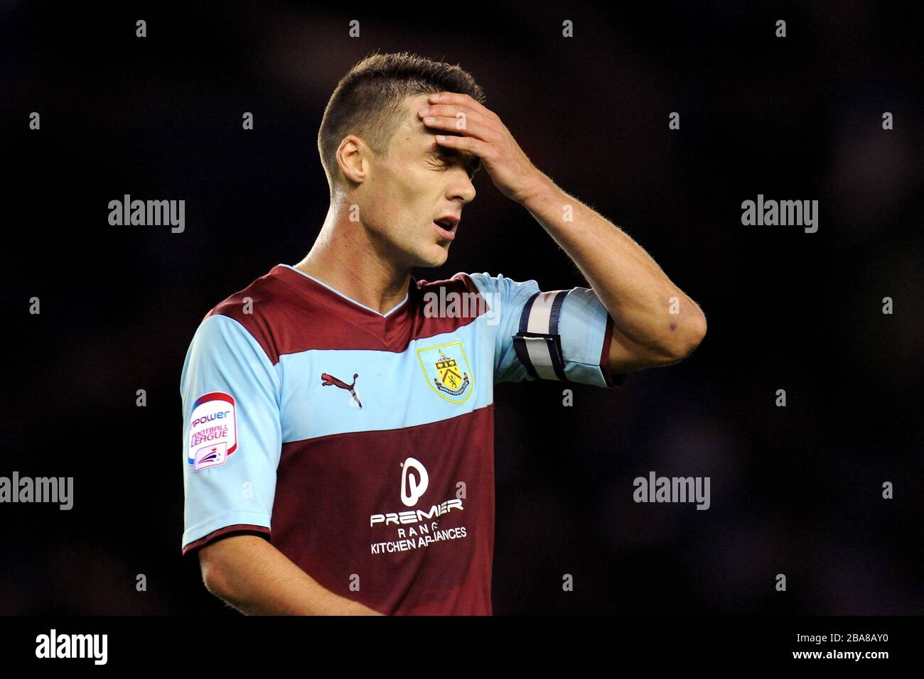 Burnley's Jason Shackell stands dejected Stock Photo - Alamy