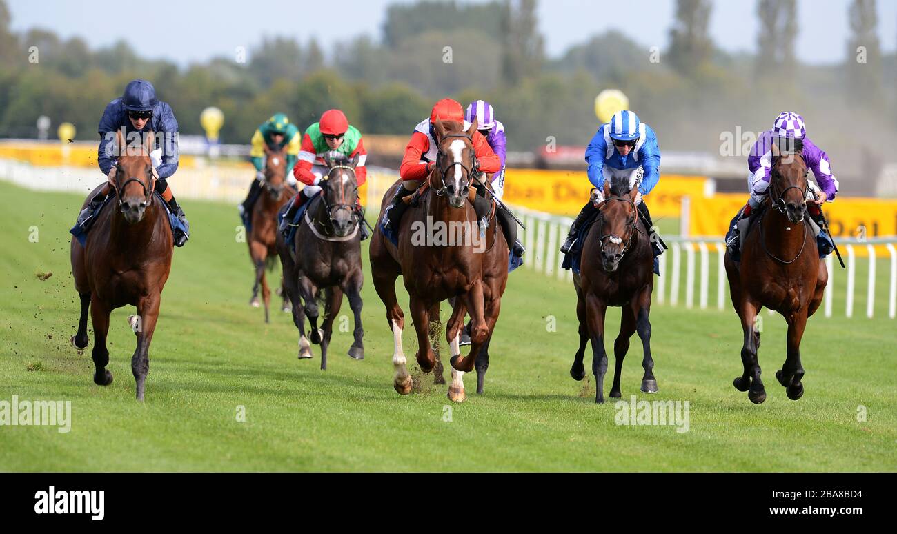 Wentworth ridden by Richard Hughes (left) winners of the Haynes, Hanson ...