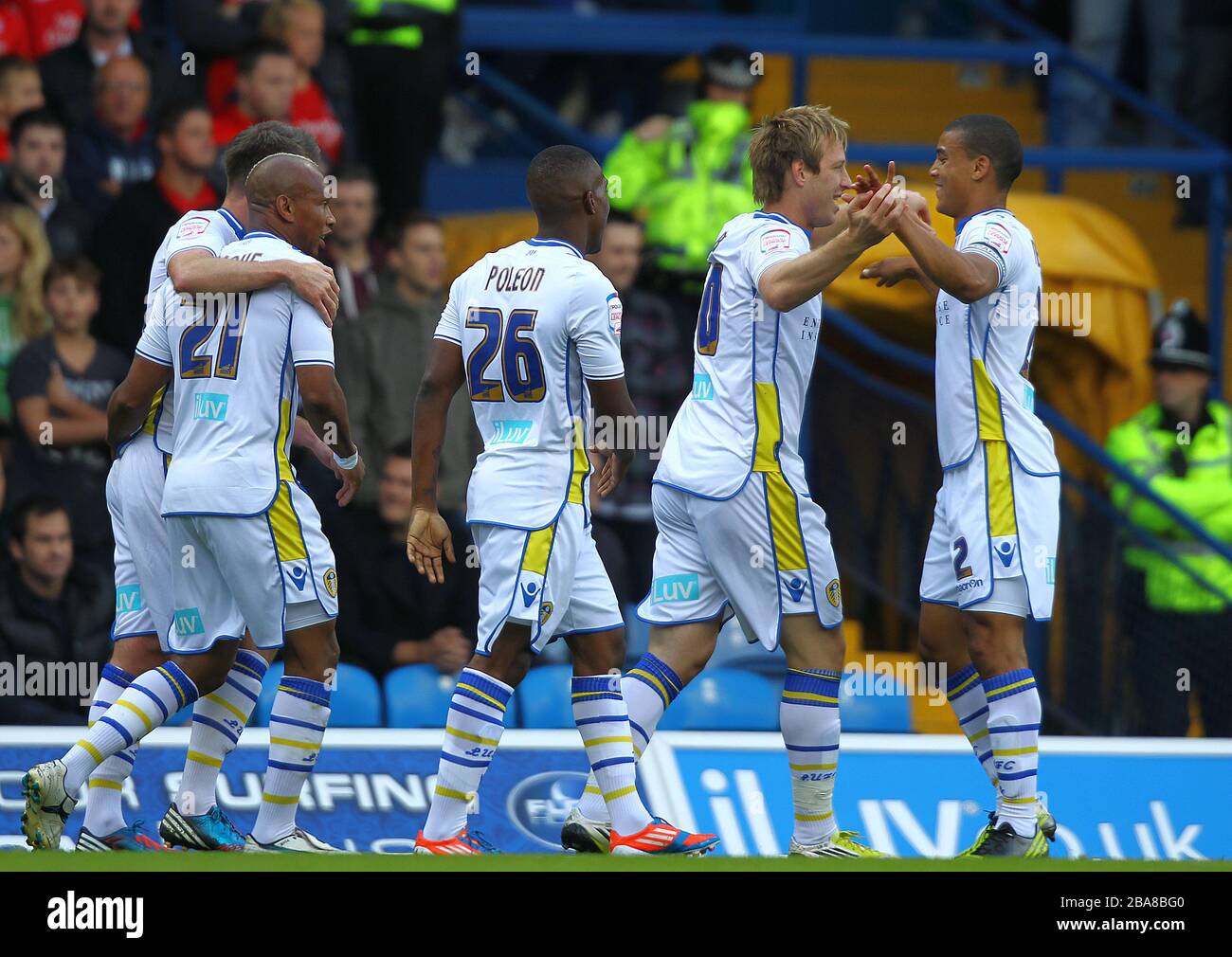 Leeds United's Luciano Becchio celebrates scoring against Nottingham ...