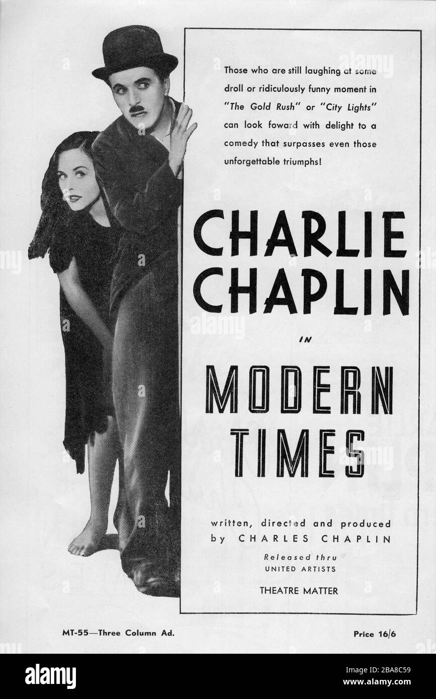 PAULETTE GODDARD as the Gamin and CHARLIE CHAPLIN as the Tramp in ...