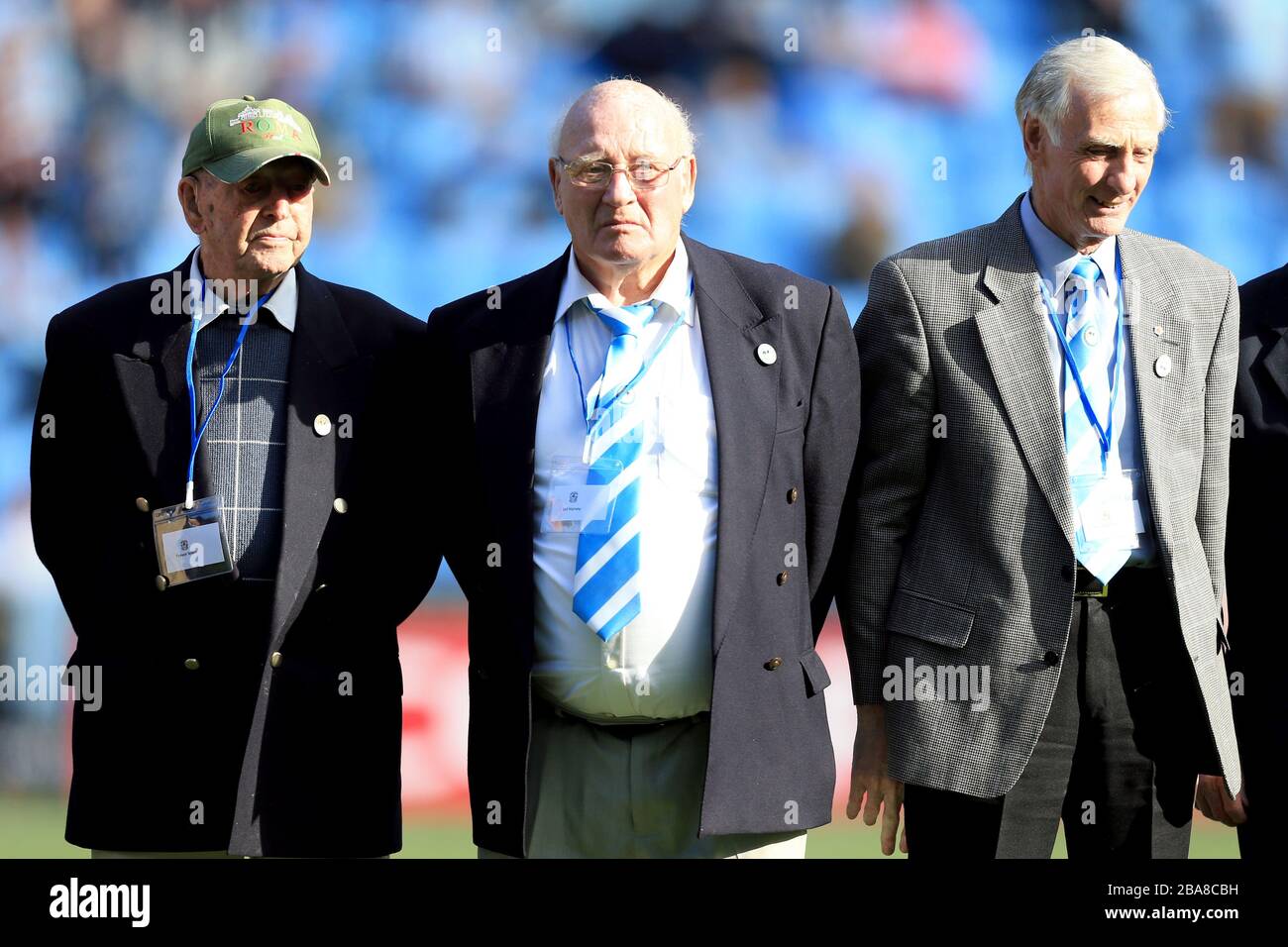 Coventry City's legends line up on the pitch at half time during the ...