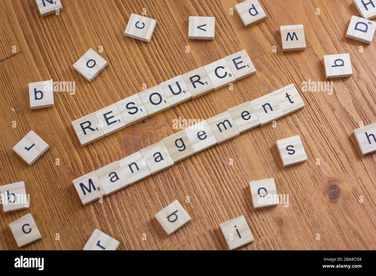 Word or phrase Resource Management made with scrabble letters, great ...