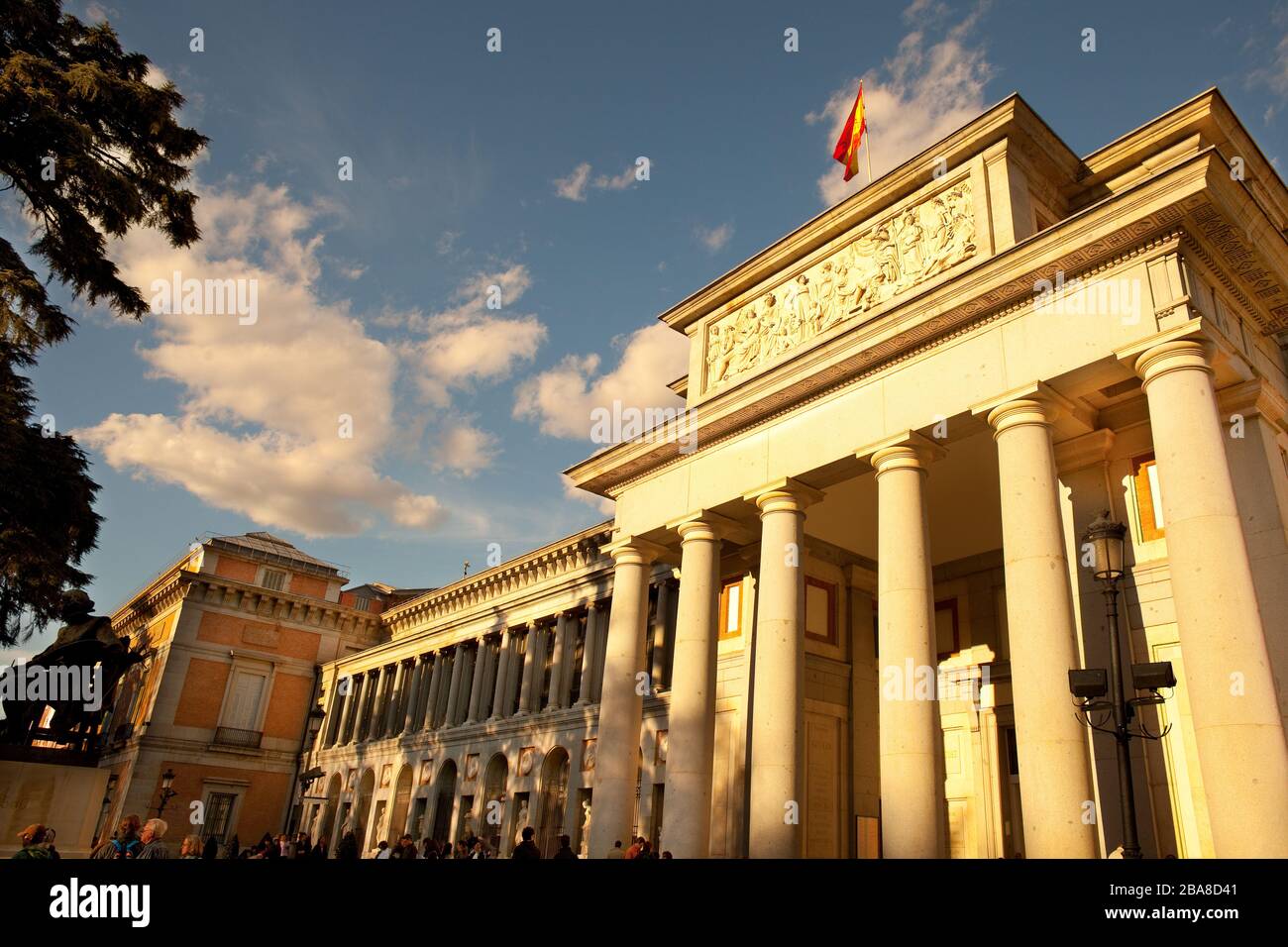 Madrid, Spain - April 04, 2010: Detail od the facade of Museo del Prado ...
