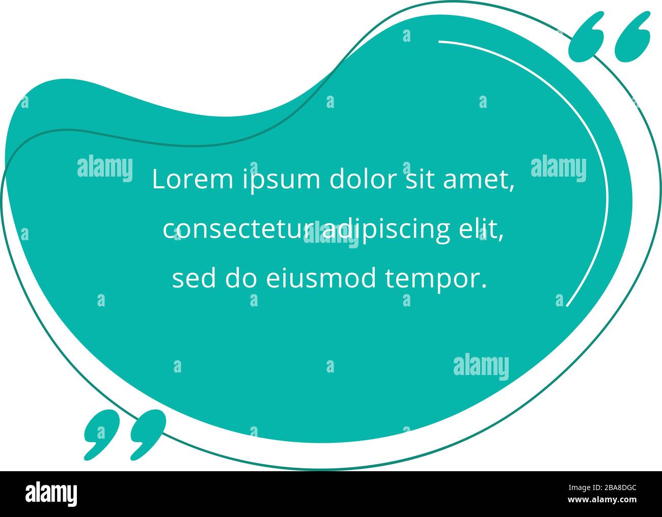Quote blank frame vector template. Green speech bubble. Quotation ...