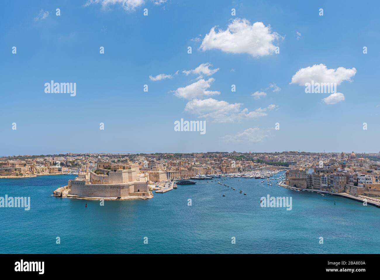 Valletta Malta July 27 2017 The view of the Grand Harbour (Port of ...