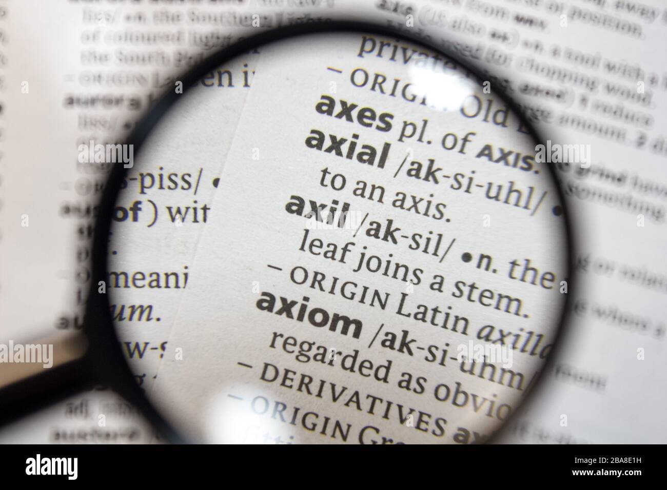 The word of phrase axil in a dictionary Stock Photo - Alamy