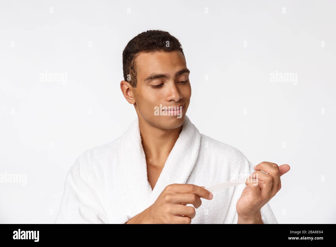 Man clean fingernails hi-res stock photography and images - Alamy