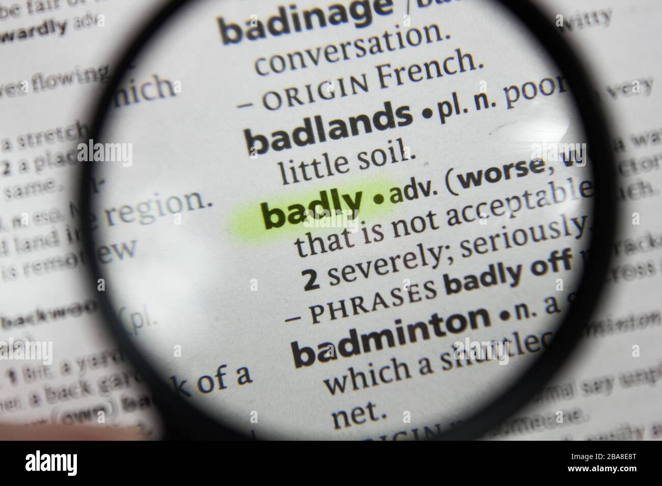 The word or phrase baldy in a dictionary Stock Photo - Alamy