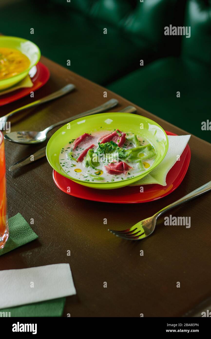 Colored ravioli, great image for your needs Stock Photo - Alamy