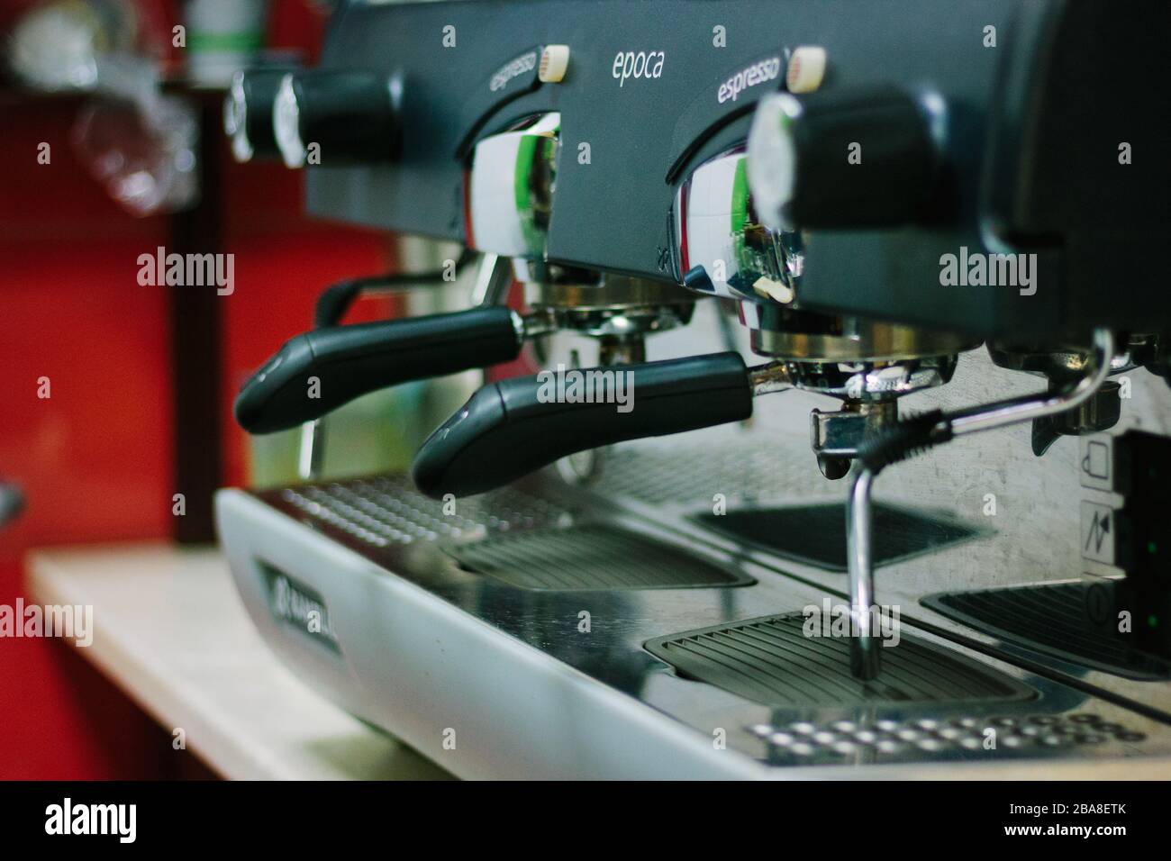 coffee machine in a restaurant, great image for your needs Stock Photo ...