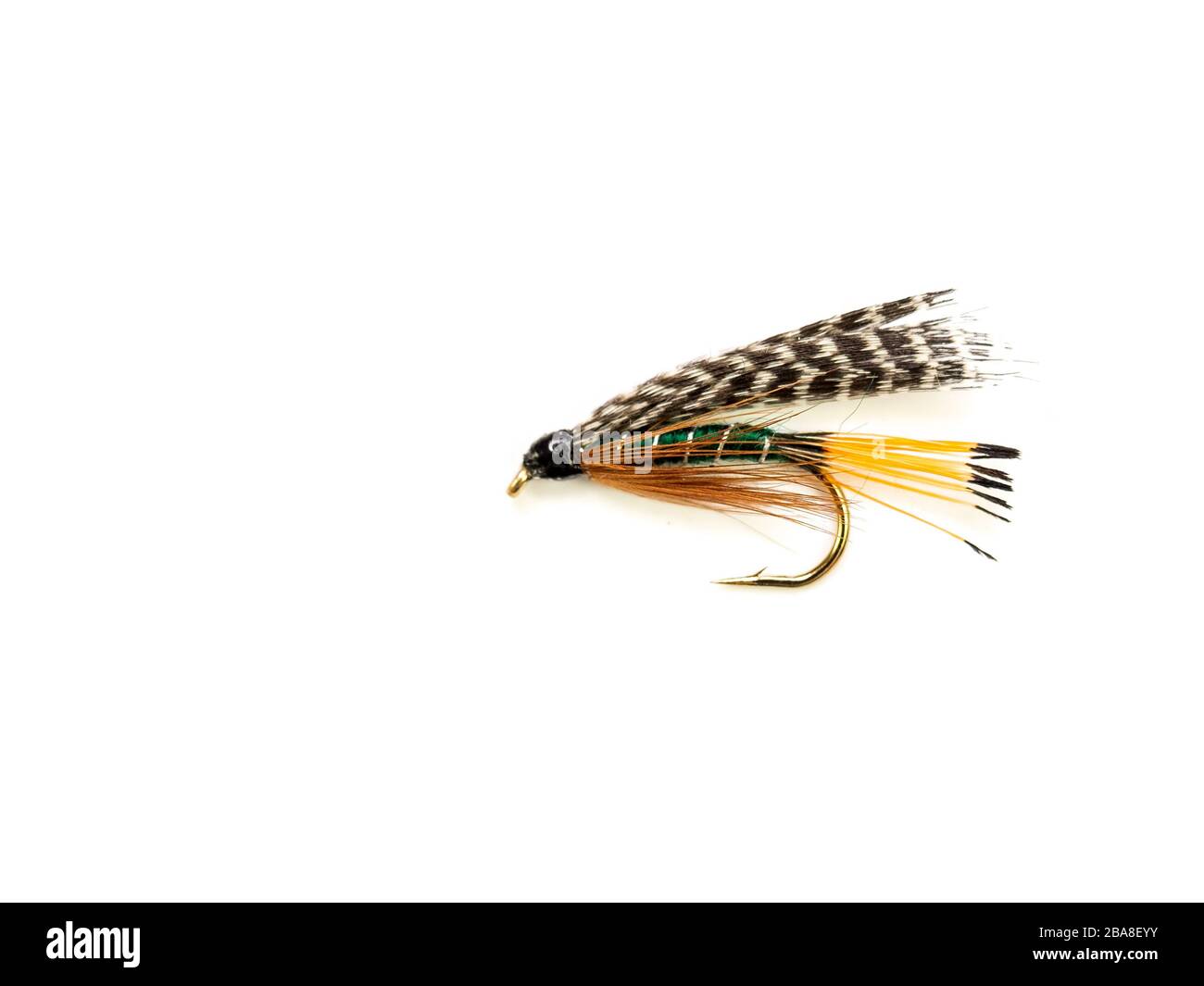Traditional Wet Fly fishing fly for trout, Teal & Green Stock Photo - Alamy
