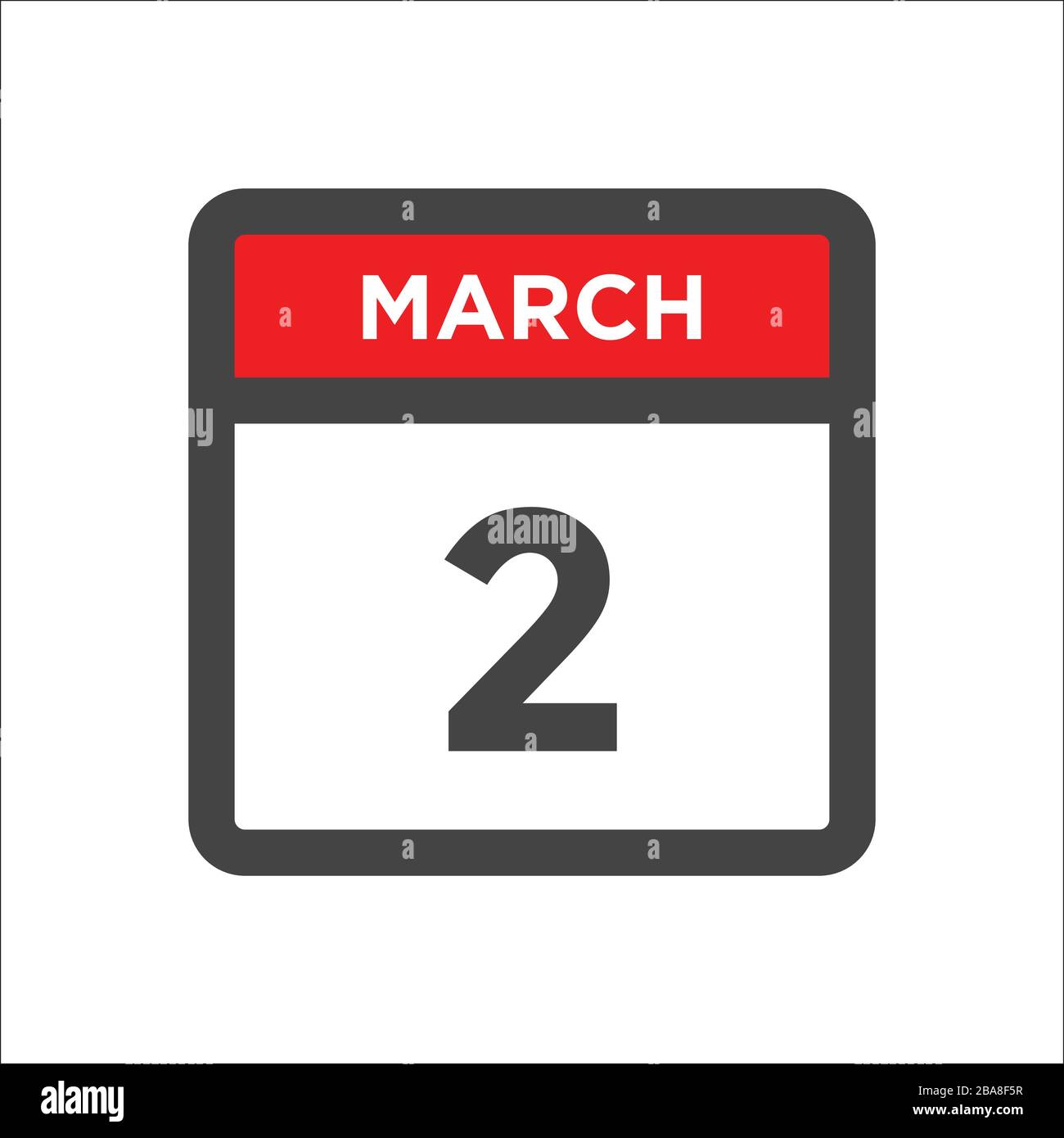 March 2 calendar icon - day of month Stock Vector Image & Art - Alamy