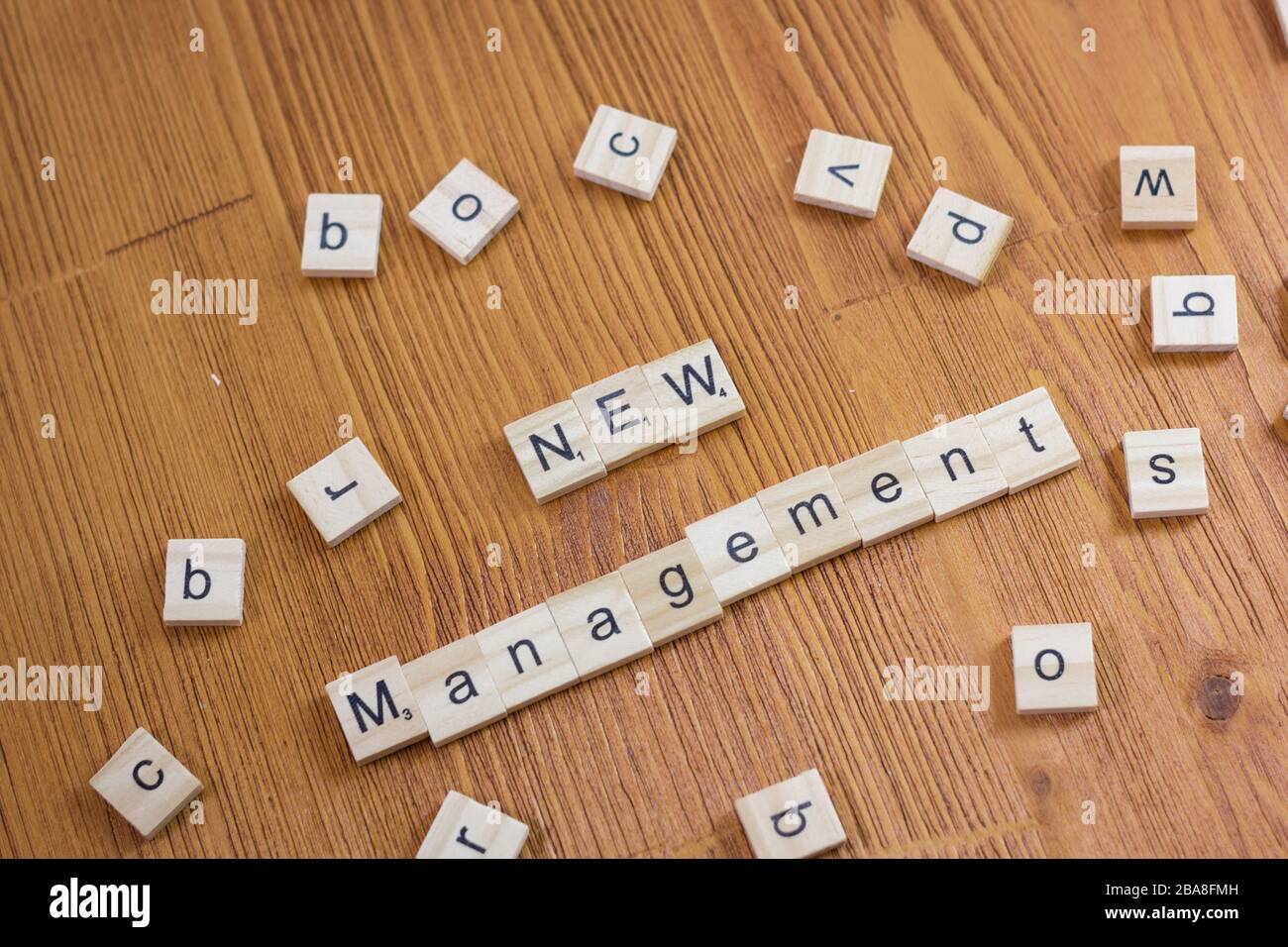Word or phrase New Management made with scrabble letters, great image ...