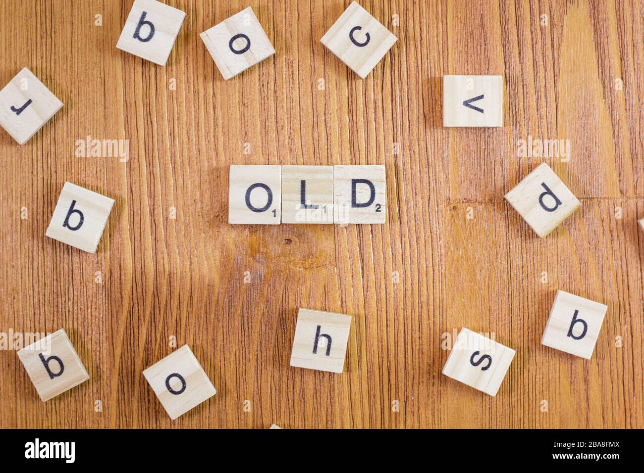 Word or phrase Old made with scrabble letters, great image for your ...