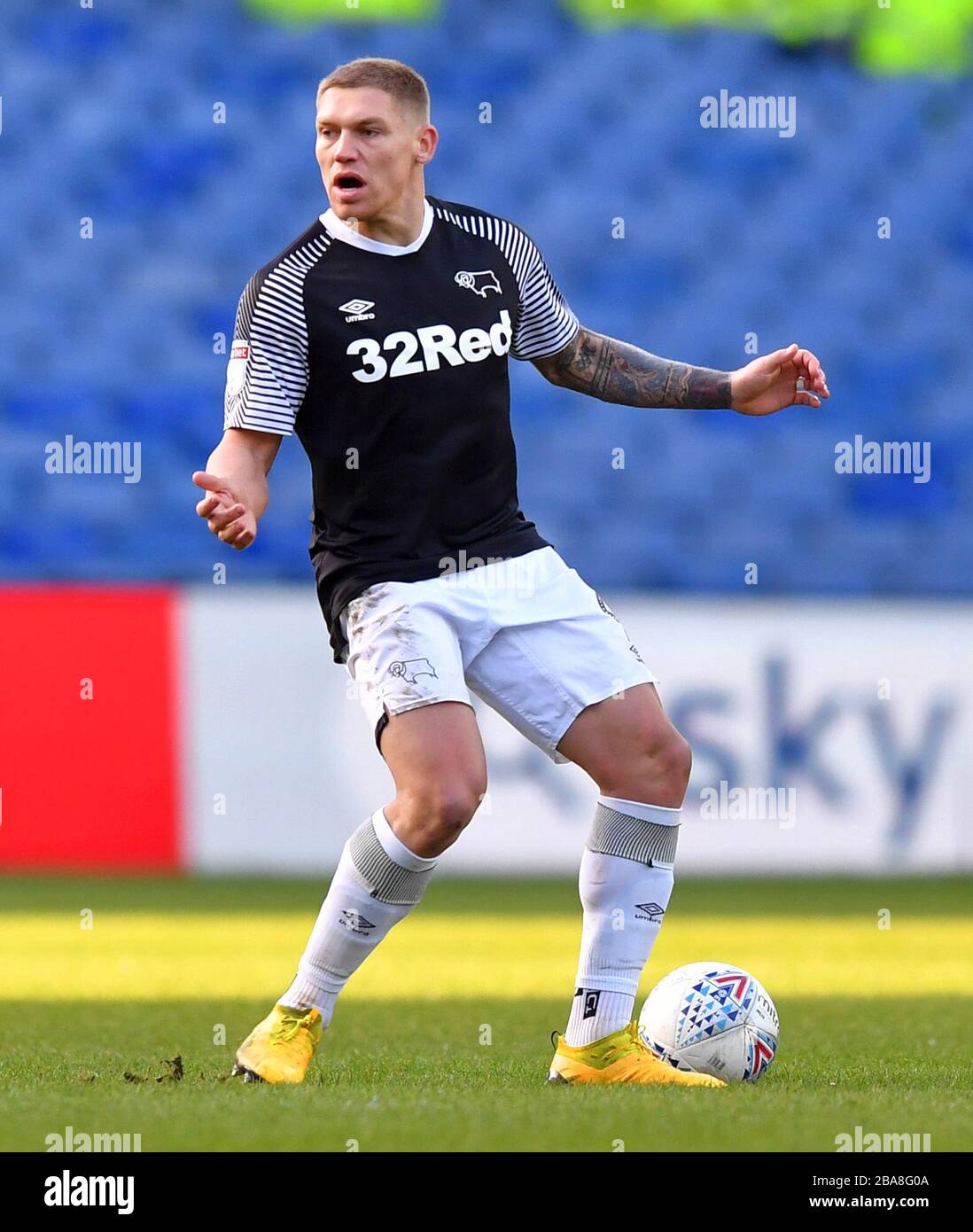 Derby County's Martyn Waghorn in action Stock Photo - Alamy