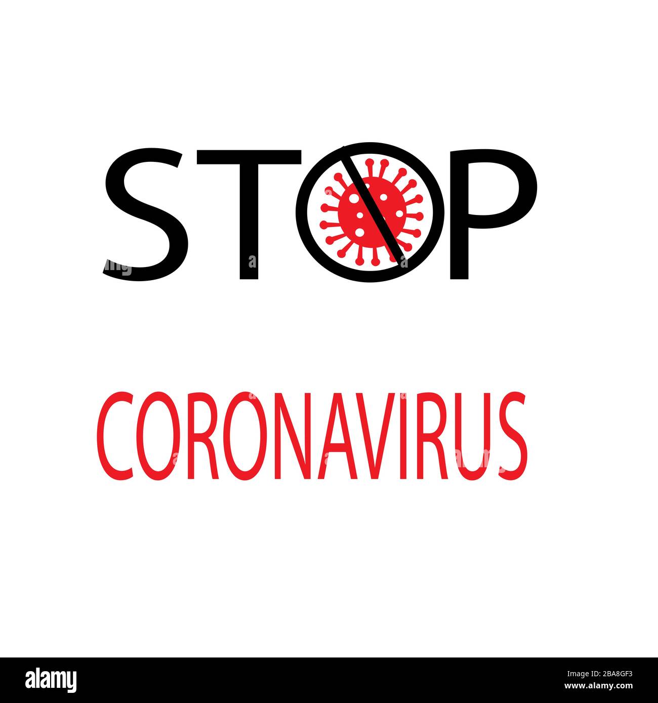 stop corona virus text illustration vector Stock Vector Image & Art - Alamy