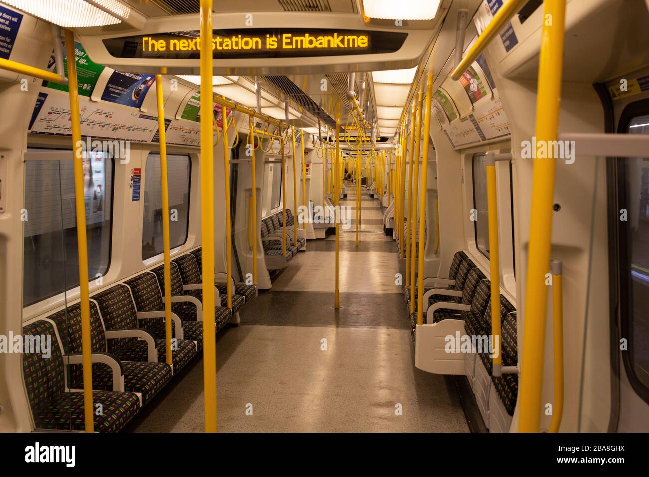 Central line underground carriage london hi-res stock photography and ...