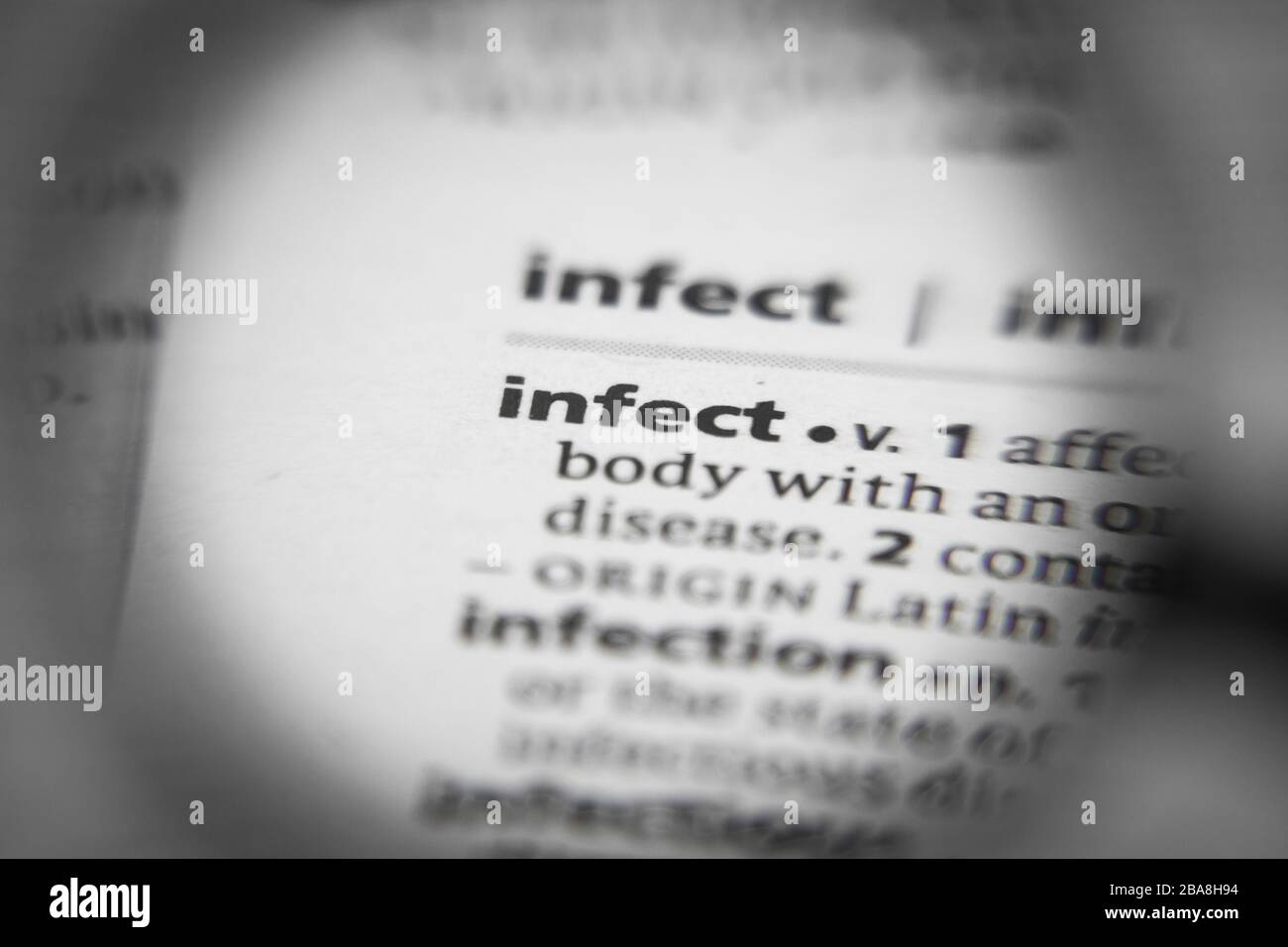 Word or phrase infect in a dictionary. Great photo for your needs Stock ...