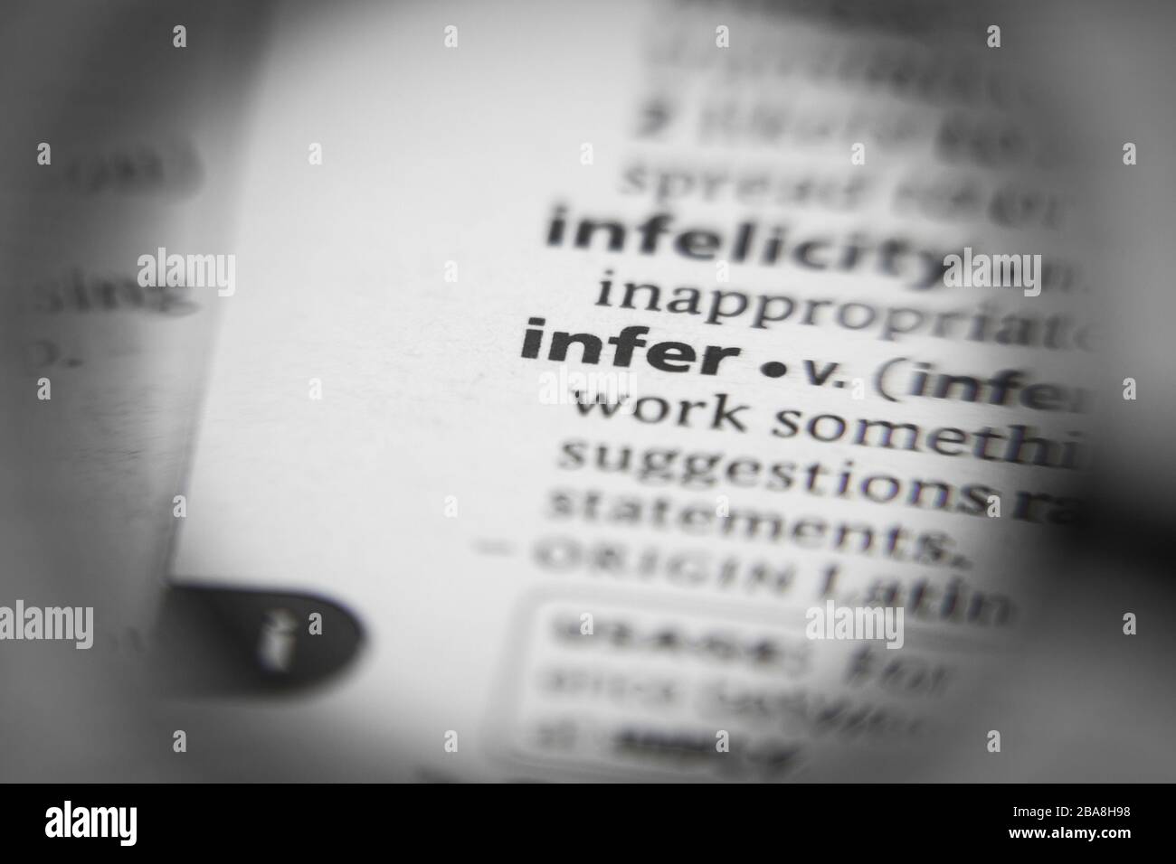 Word or phrase infer in a dictionary. Great photo for your needs Stock ...