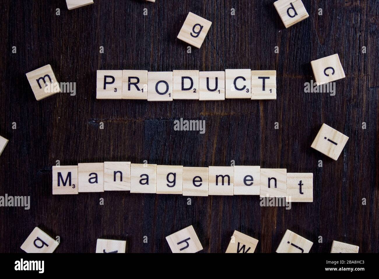 Word or phrase Product Management made with scrabble letters. Great ...
