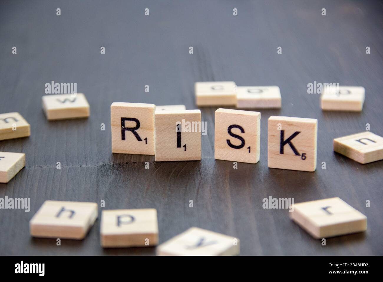 Word or phrase Risk made with scrabble letters. Great photo for your ...